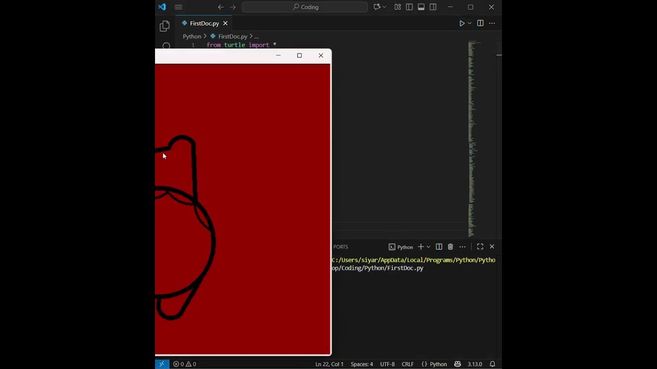 Python Created Spiderman  #shorts #ytshorts #python #coding #viral