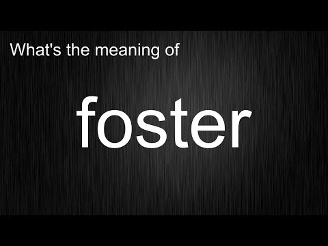 What's the meaning of "foster", How to pronounce foster?