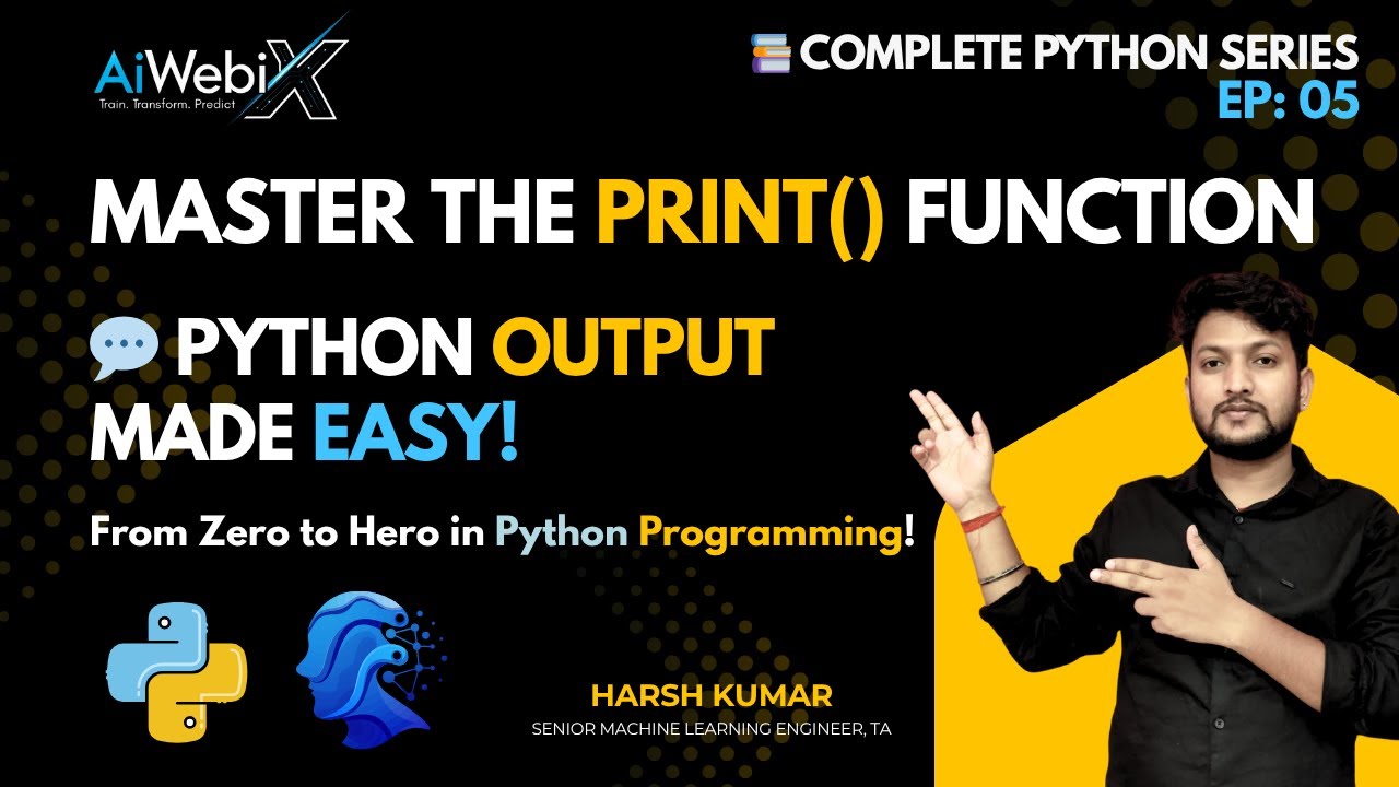 EP 05 | Python print() Function Explained | Display Output in Python