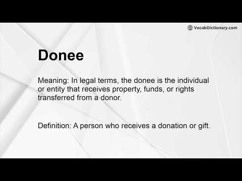 Donee Meaning