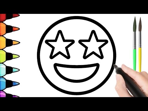 How To Draw A Star-Eyed Emoji || Cute Emoji Drawing || Step-by-Step For Kids