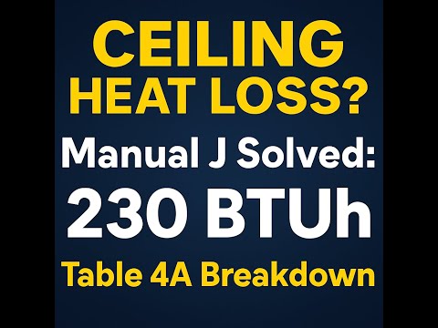 How to Calculate Ceiling Heat Loss | Manual J Table 4A