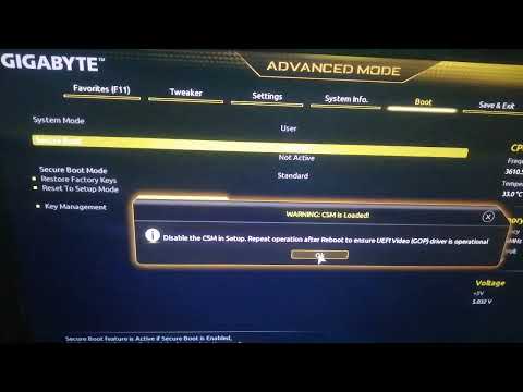 Windows is not Booting when I Disable csm gigabyte motherboard *fix*