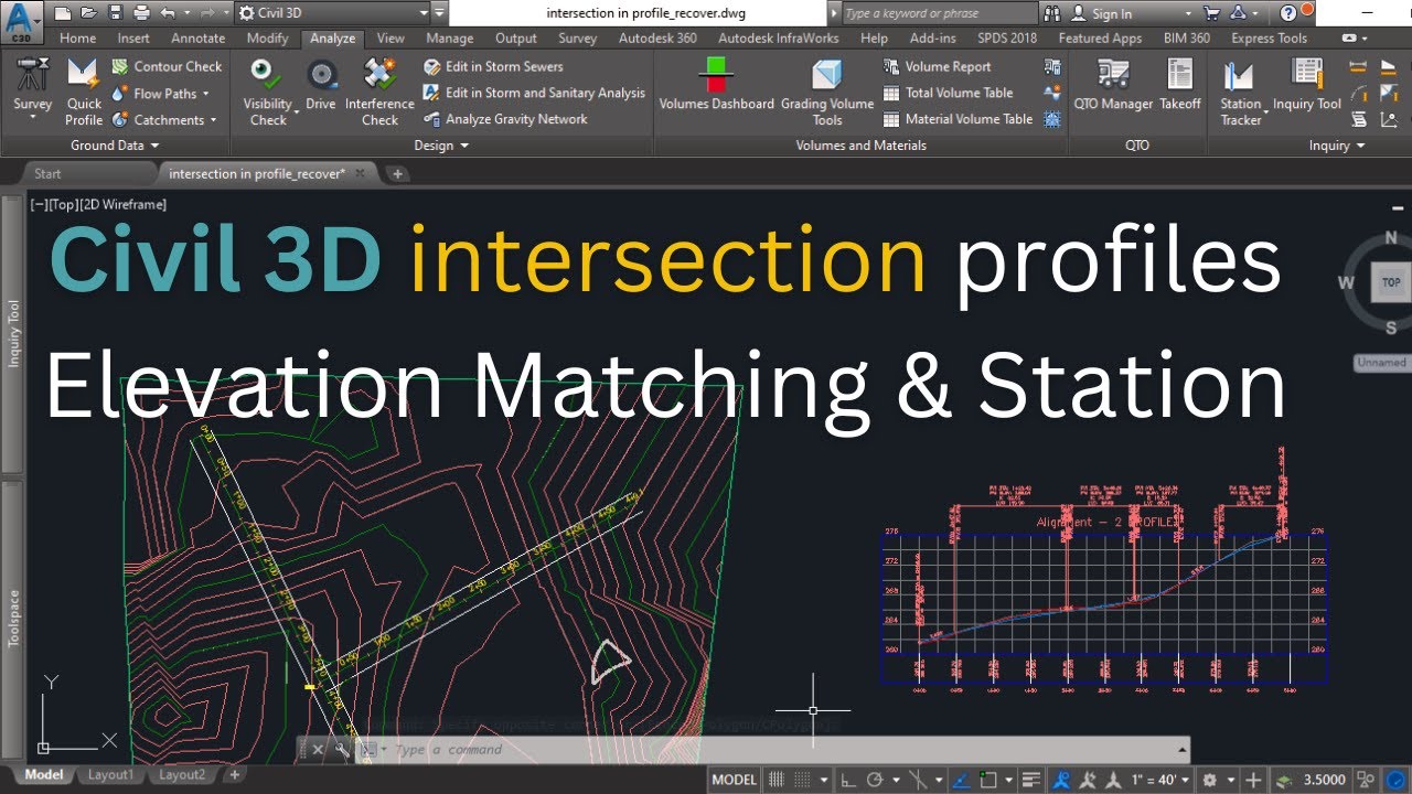 Civil 3D Tutorial: Creating Design Profiles with Intersection Elevation and Station Matching