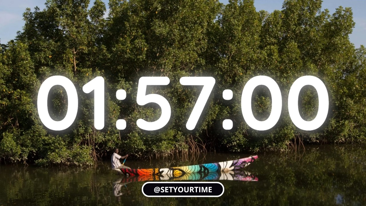 1 Hour 57 Minute Countdown Timer 🇬🇲 | 117 Min Focus Timer for Study & Work (Relaxing Music)