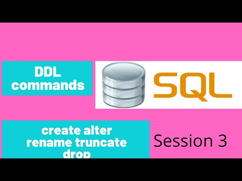 DDL commands in SQL | SQL commands