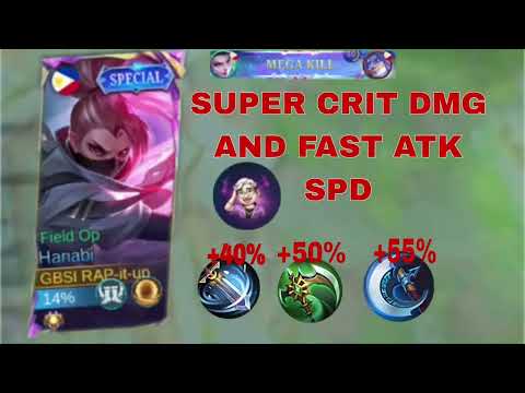 HANABI WTF BUILD. SPEED CRITICAL 40% DAMAGE. MUST TRY 2025. BEST BUILD