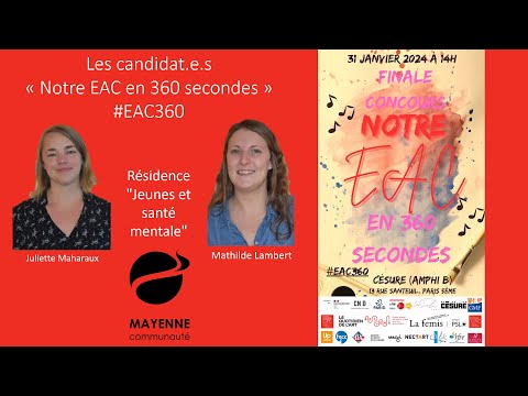 🏆Prix Mixité des publics 🎨#EAC360 👉Mayenne Communauté : Résidence "Jeunes et santé mentale"
