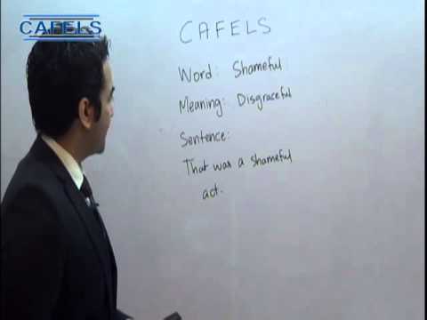 CAFELS (Basic English): Shameful Meaning and Sentence in Urdu/Hindi-Canada Qualified