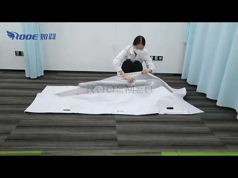GA403A white PVC dead body bag with heat stitched zipper