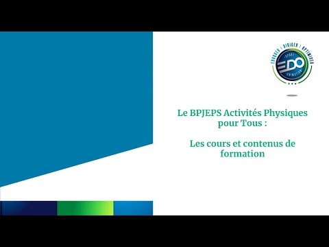 Le BPJEPS APT  : les cours et contenus en formation
