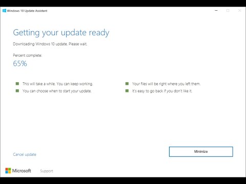Windows 10 업그레이드 도우미가 99%에서 멈춤