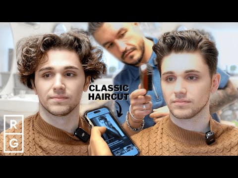From a Middle Part to a CLASSIC Taper Haircut (Long on Top Short on Sides Mens Haircut)