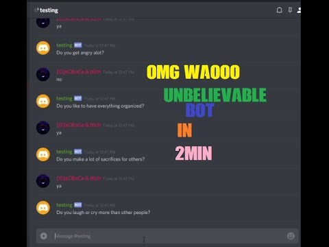 Make artificial intelligence discord bot in 2min [Without coding]