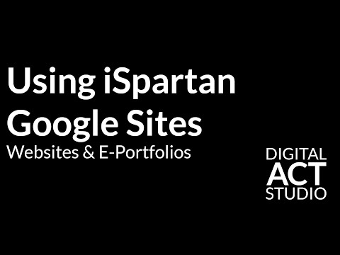 Websites & E-Portfolios: Using Google Sites
