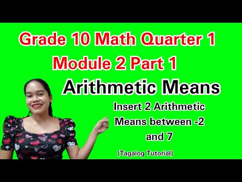 Arithmetic Means|Grade 10 Math Quarter 1 Module 2 #maths #arithmeticmean #mathematics