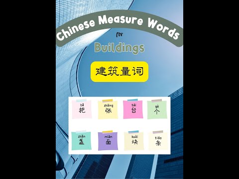 Chinese measure words for buildings study with Flashcards - with and without Pinyin