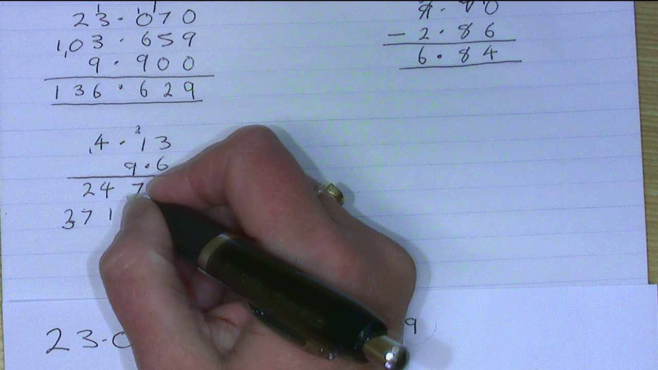 Four Operations with Decimals