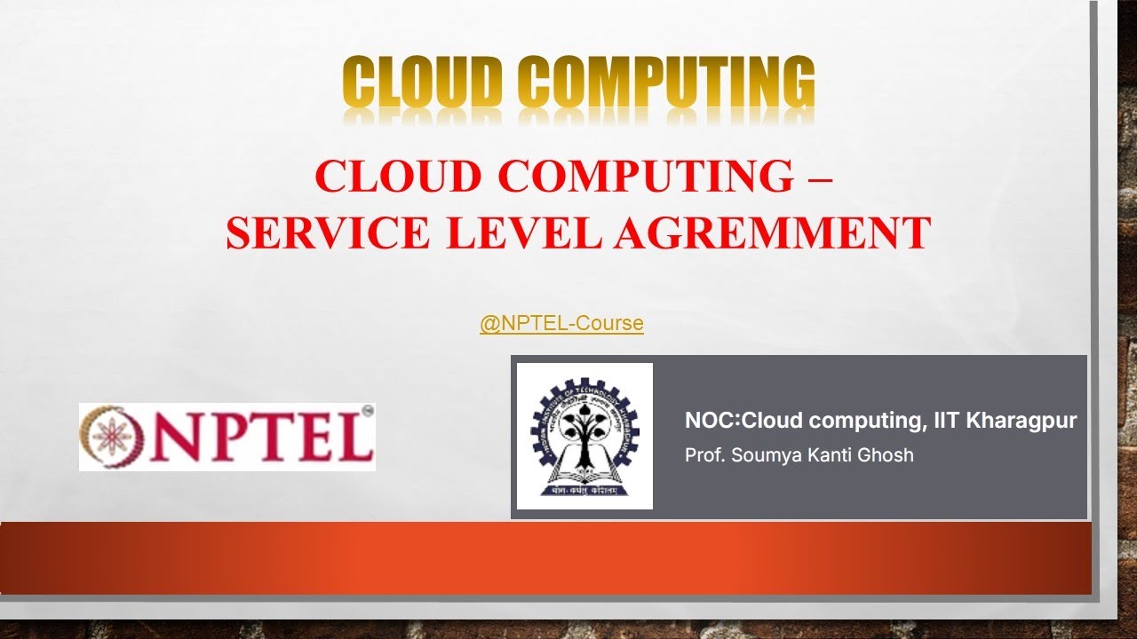 CLOUD COMPUTING SERVICE LEVEL AGREMMENT