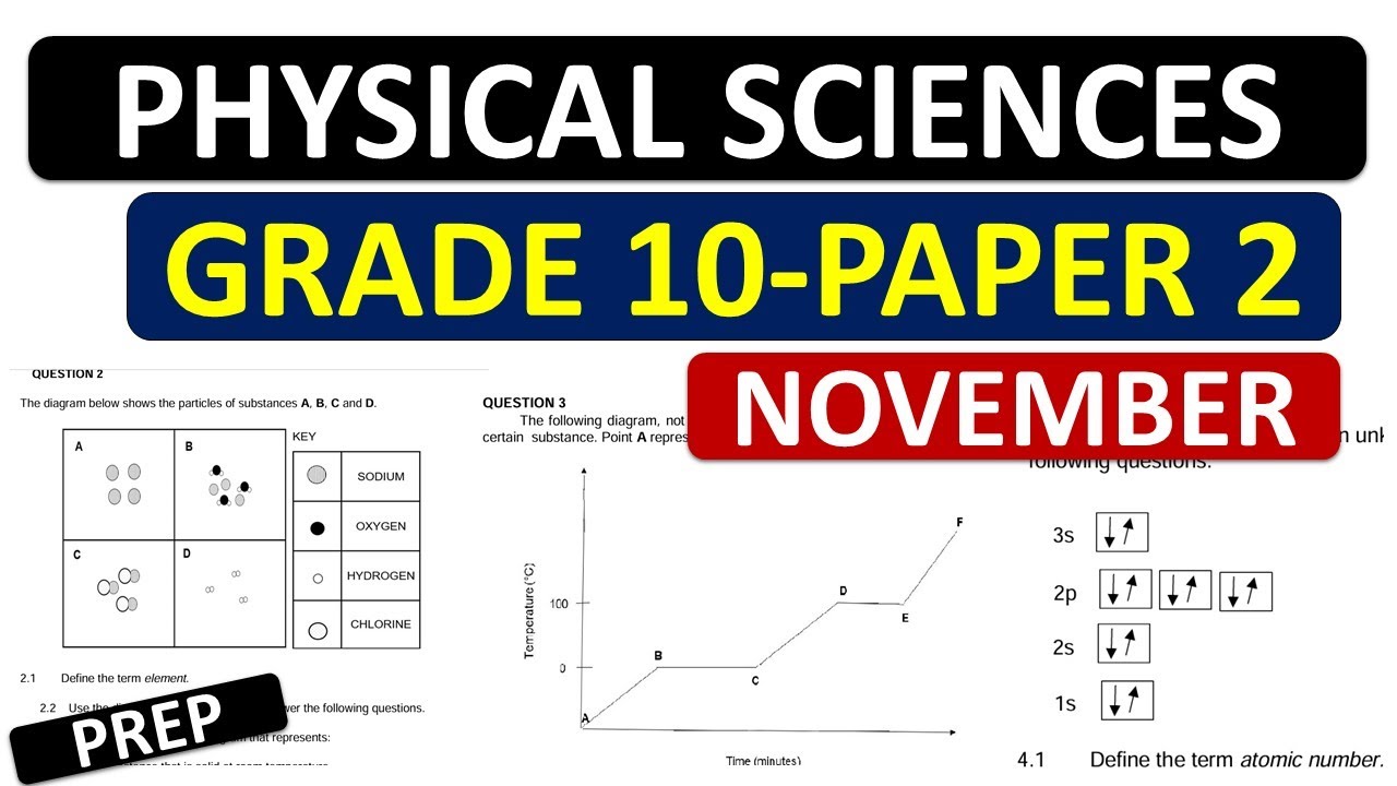 GRADE 10 PHYSICAL SCIENCES PAPER 2 NOVEMBER EXAMS MEMO ,PREP, PHYSCIAL SCIENCES GRADE 10 THUNDEREDUC