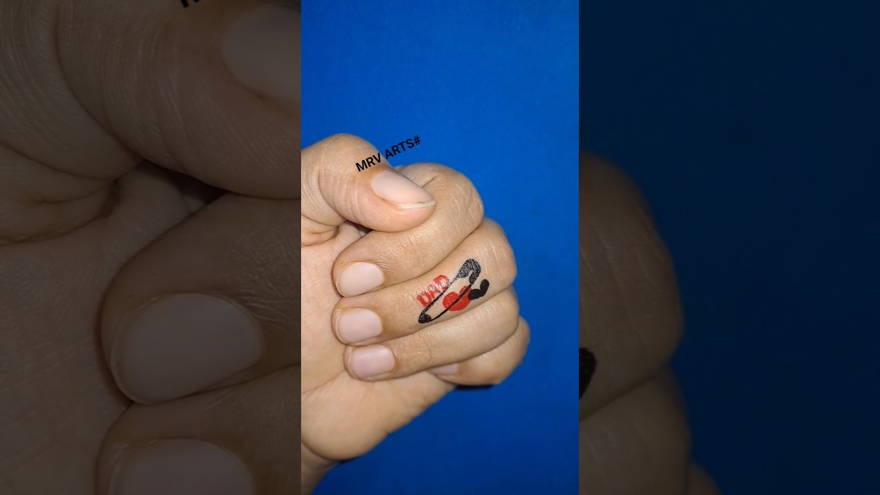 DIY PIN DAD TATTOO 👌❤️🧷🖤 #dadtattoo #shorts #viral #2k25 #amazingtattoo