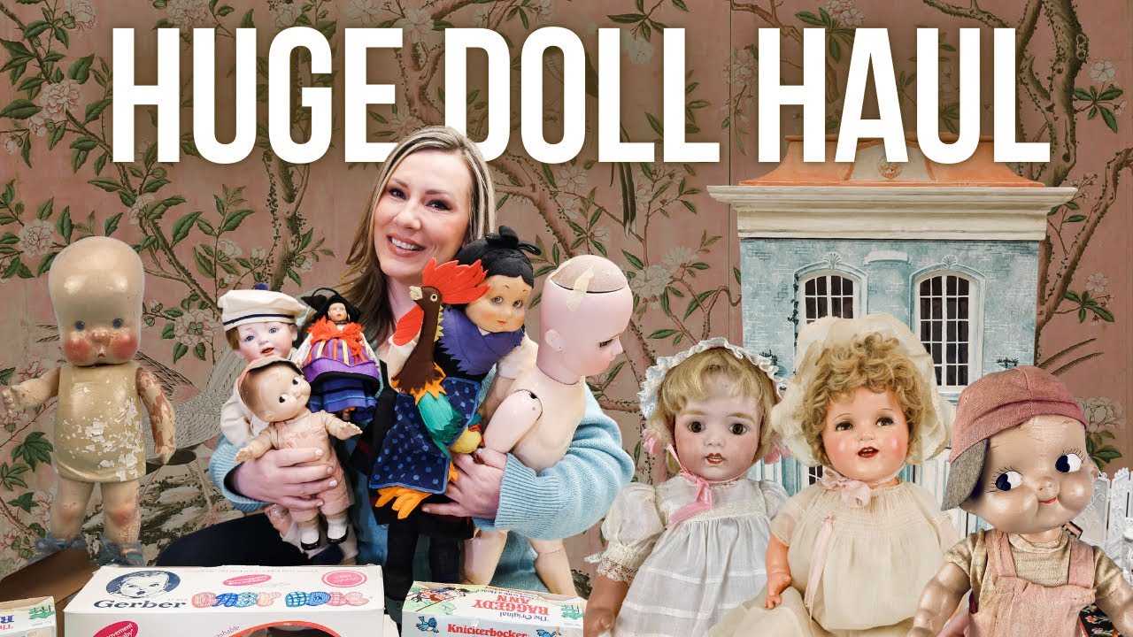 HUGE DOLL HAUL | UNWRAP WITH ME | RAGGEDY ANN, VINTAGE, ANTIQUE GERMAN DOLLS, DOLLHOUSE