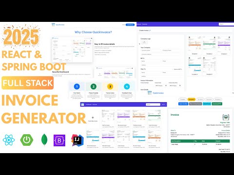 Invoice Generator using React + Spring Boot + MongoDB | PDF Export,Email, Download | College Project