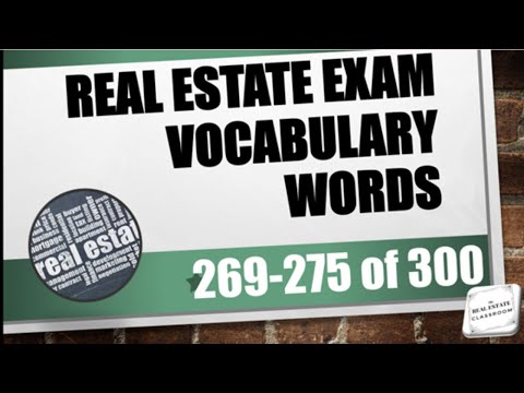 Real Estate Vocabulary Words (269-275 of 300) | Real Estate License