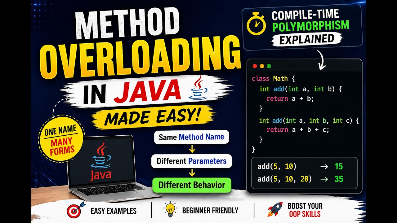 Method Overloading in Java Made Easy  Compile Time Polymorphism Explained