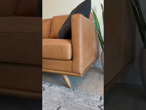 POLY & BARK Modern Leather Couch