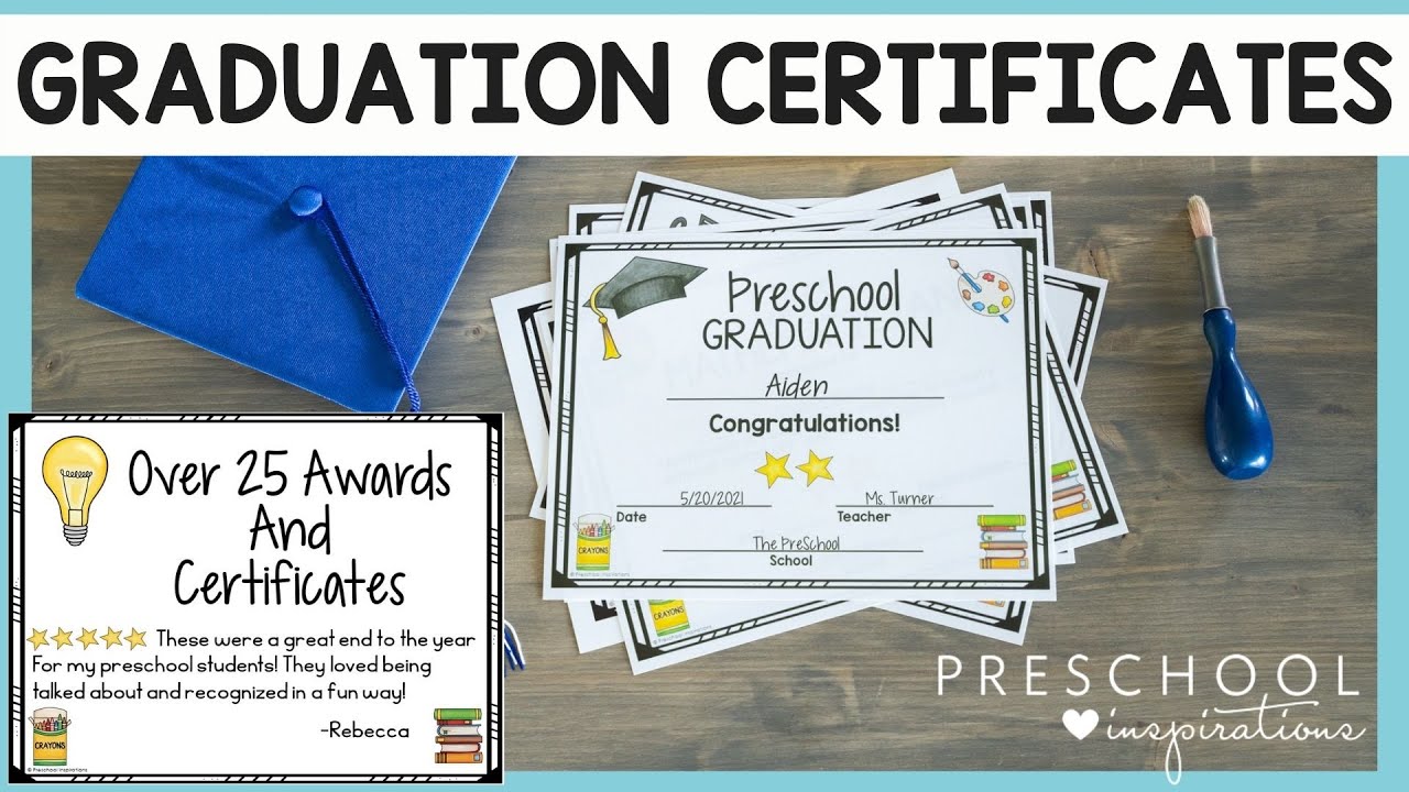Preschool and Kindergarten Graduation Certificates
