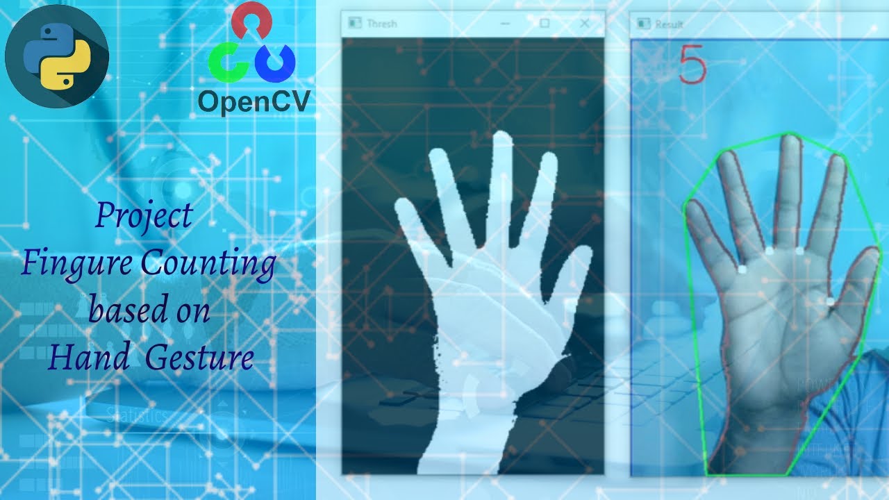 Project  -  Hand Gesture Based Finger Counting using OpenCV and Python | Computer Vision | Project |