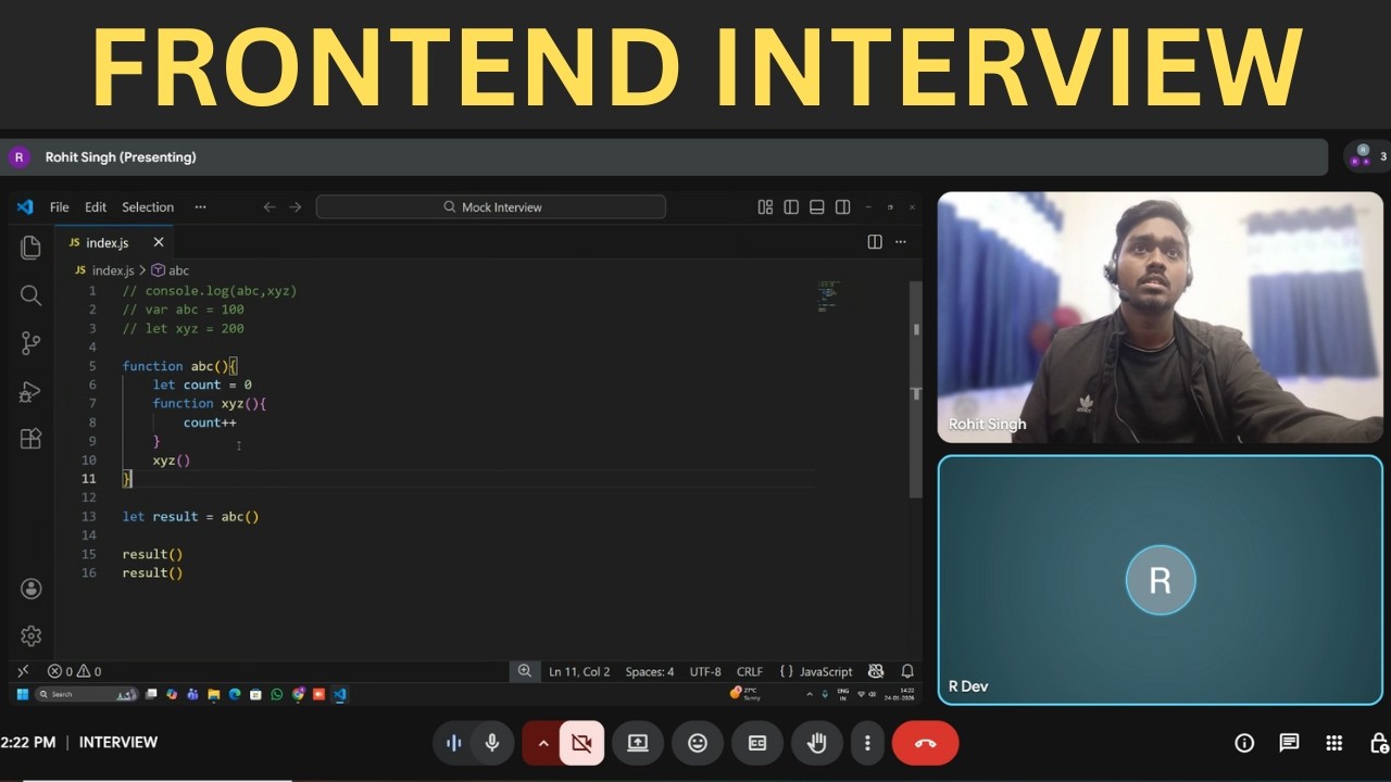 𝐅𝐑𝐄𝐒𝐇𝐄𝐑'𝐒 𝐅𝐫𝐨𝐧𝐭𝐞𝐧𝐝 𝐃𝐞𝐯𝐞𝐥𝐨𝐩𝐞𝐫 𝐈𝐧𝐭𝐞𝐫𝐯𝐢𝐞𝐰 𝐍𝐨 - 𝟕𝟐 | 𝐉𝐚𝐯𝐚𝐬𝐜𝐫𝐢𝐩𝐭 𝐚𝐧𝐝 𝐑𝐞𝐚𝐜𝐭𝐉𝐒