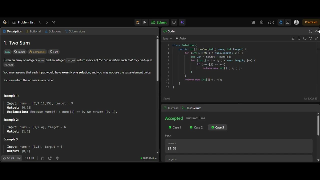Day 1 of my 100 Days 100 LeetCode Questions challenge