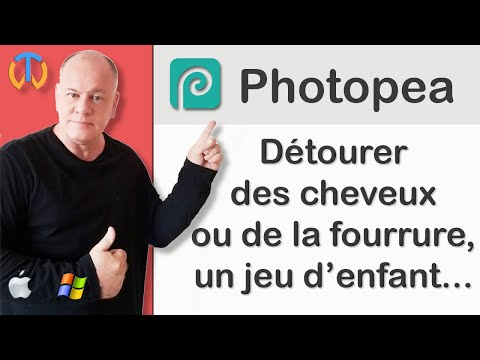Comment détourer ( très ) facilement des cheveux ou de la fourrure avec photopea ?