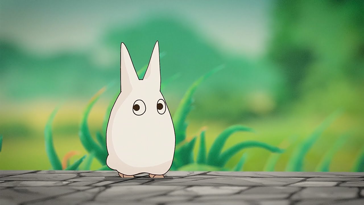 Small White Totoro Running (Blender 2.5D Grease Pencil Animation)