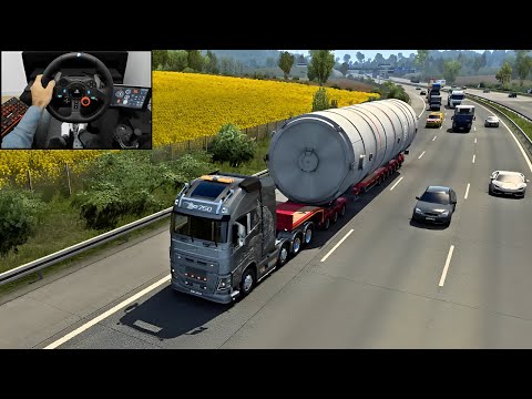 Special Transport - Giant Silo | Volvo FH16 750 | Euro Truck Simulator 2 | Logitech G29 Gameplay