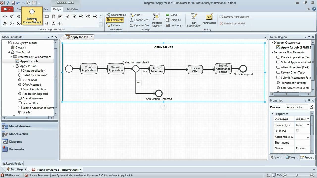 BPMN Tutorial   Part 1   Simple BPMN Workflow Business Process Modeling