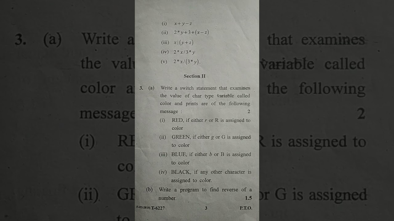 B.A |B.Sc(pass course ) of paper programming in C and numerical methods ,#GU university Exam 2022