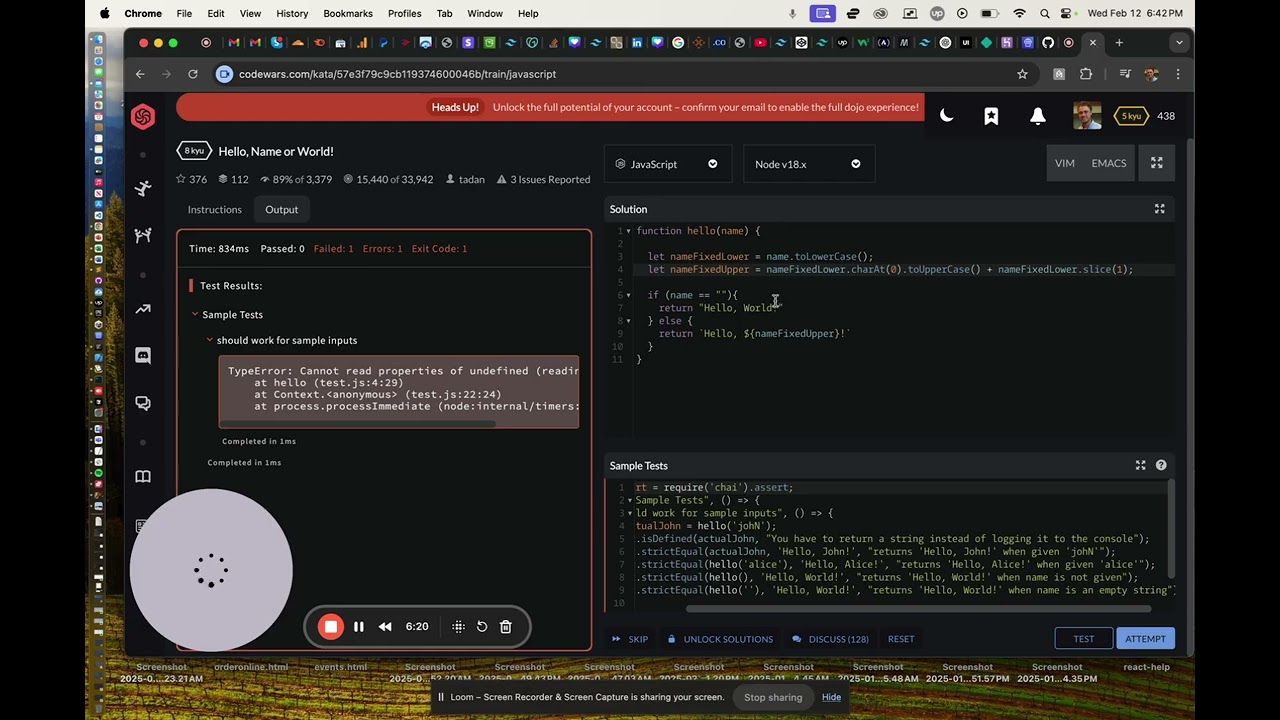 Codewars  Hello, Name, or World! Problem
