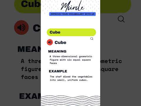 Meaning of Word CUBE #shortvideo #english #learning