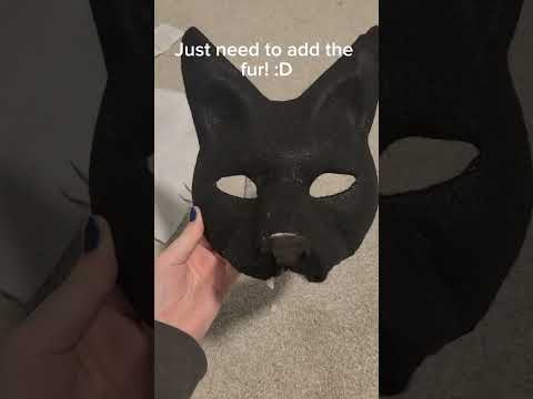 Making a Black Wolf Mask!!🌿🐾//Therian