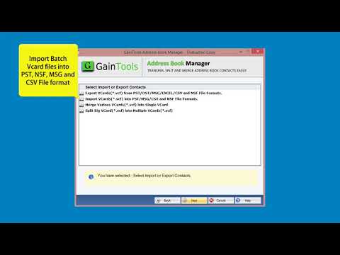 Address Book Manager Tool - Simple Way to Use Import, Export, Split and Merge Contacts