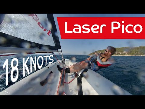 Laser Pico Sailing in 18 knots