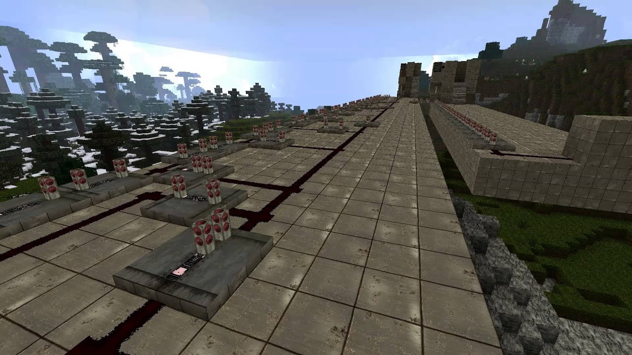 Minecraft - Redstone Circuit Delay and Extended Activation Mechanism 1080p