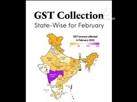 GST COLLECTION STATE-WISE FOR FEBRUARY......#maps ..