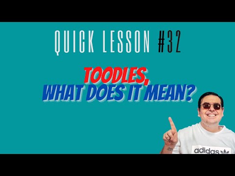TOODLES, WHAT DOES IT MEAN? QUICK LESSON #32