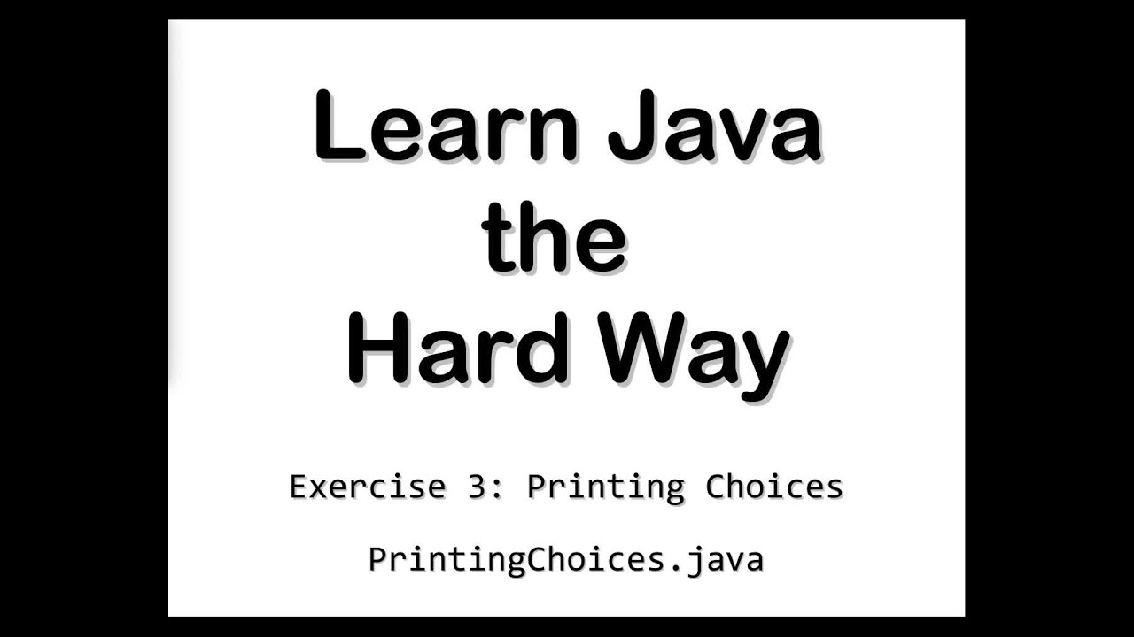 03 Printing Choices (Print vs Println) - Learn Java the Hard Way