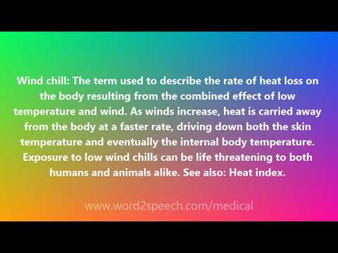Wind chill - Medical Meaning and Pronunciation