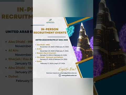 Wanted Teachers for International Schools:Recruitment Events 2024 @OVERCOME Teaching JobsÂ